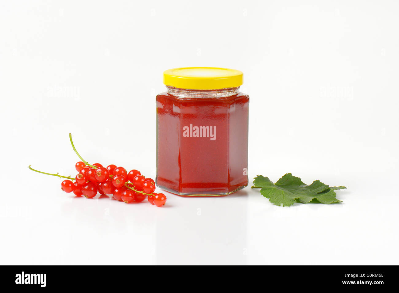 Red currant jelly in a jar Stock Photo - Alamy