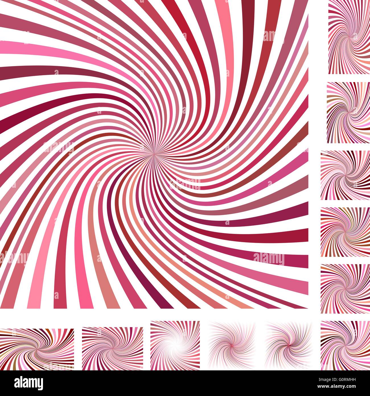 Red white spiral background set Stock Vector Image & Art - Alamy