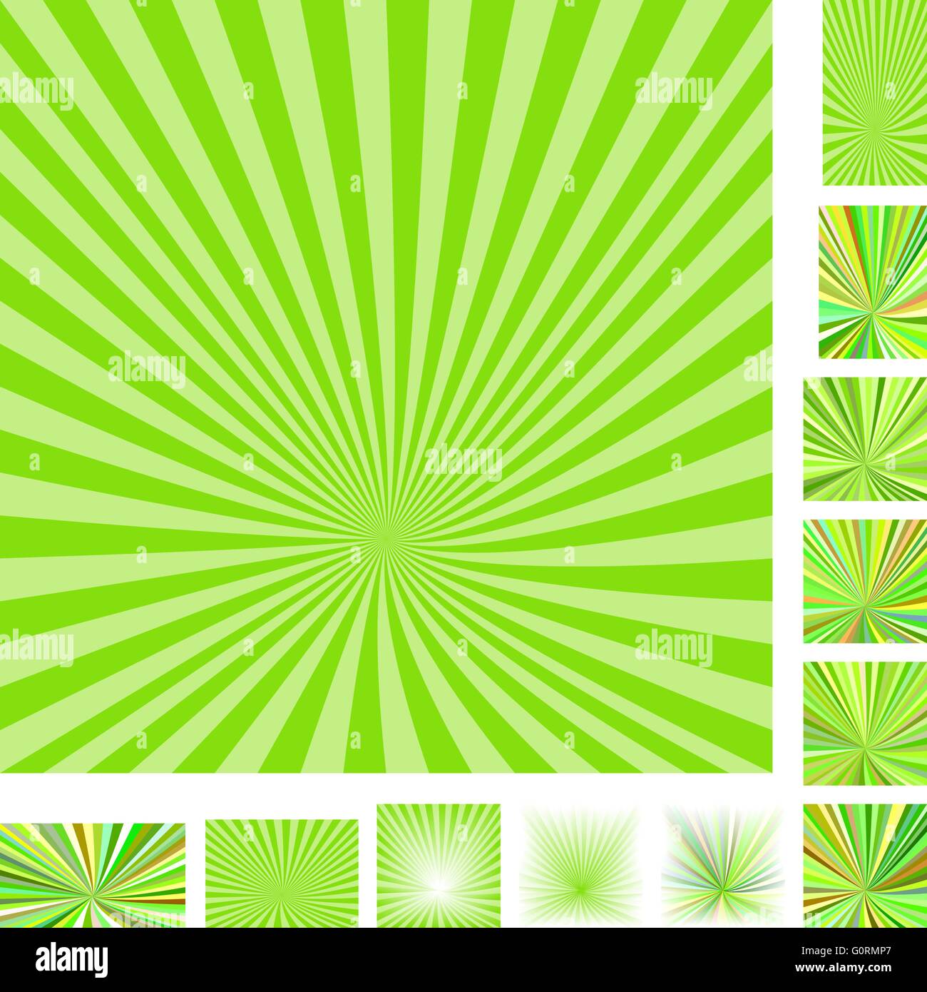Retro green ray burst background set Stock Vector Image & Art - Alamy