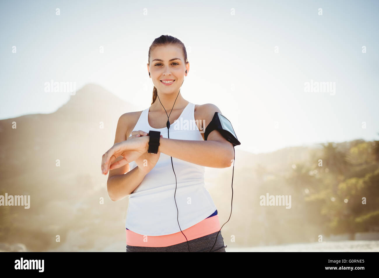 Fit woman on the beach Stock Photo - Alamy