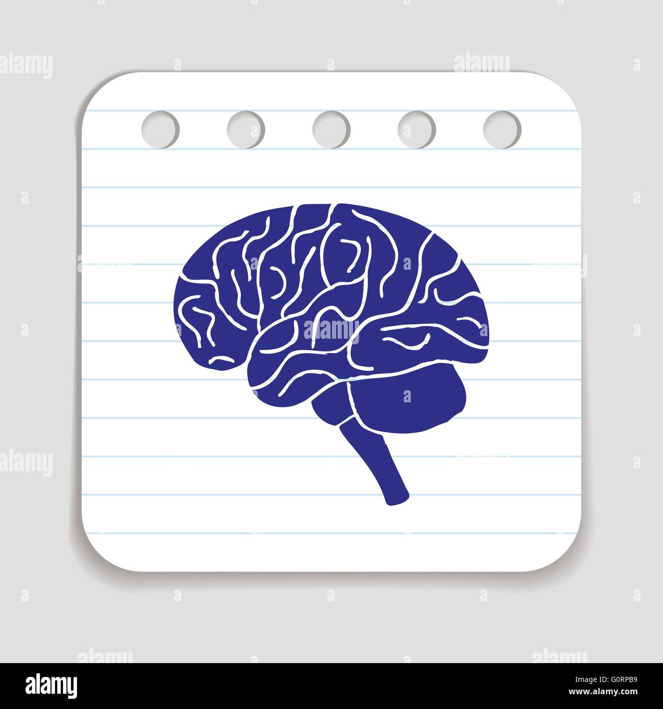 Human brain scribble icon vector Stock Vector Images - Alamy