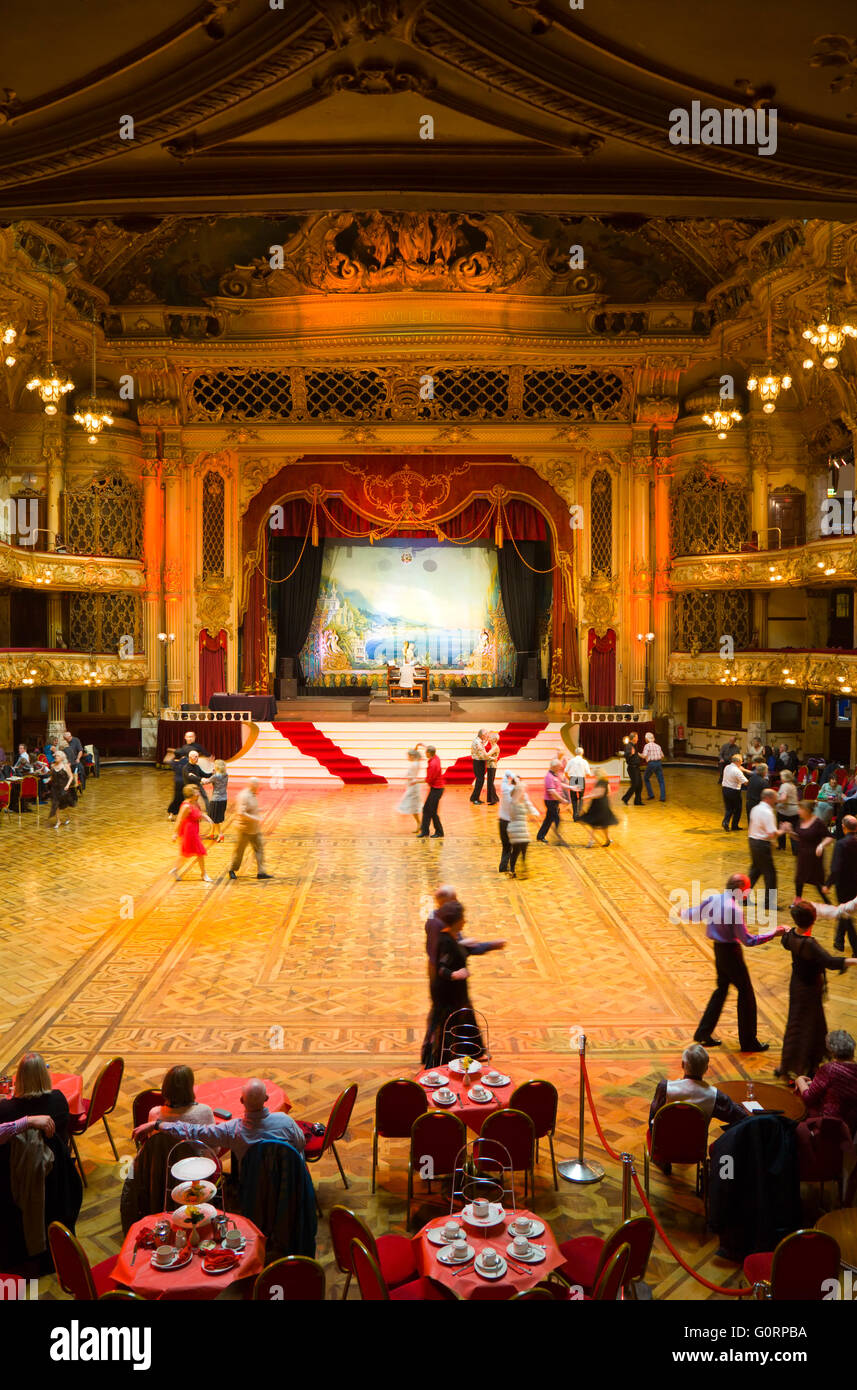 People ballroom dancing at the Blackpool Tower Ballroom, Blackpool, UK ...