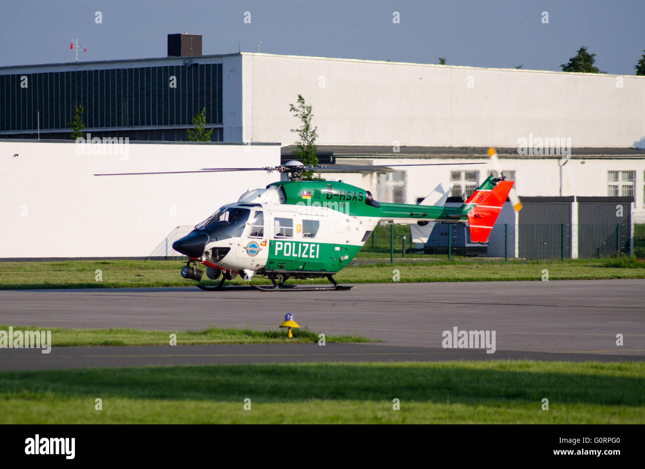 German Police Helicopter Stock Photo - Alamy