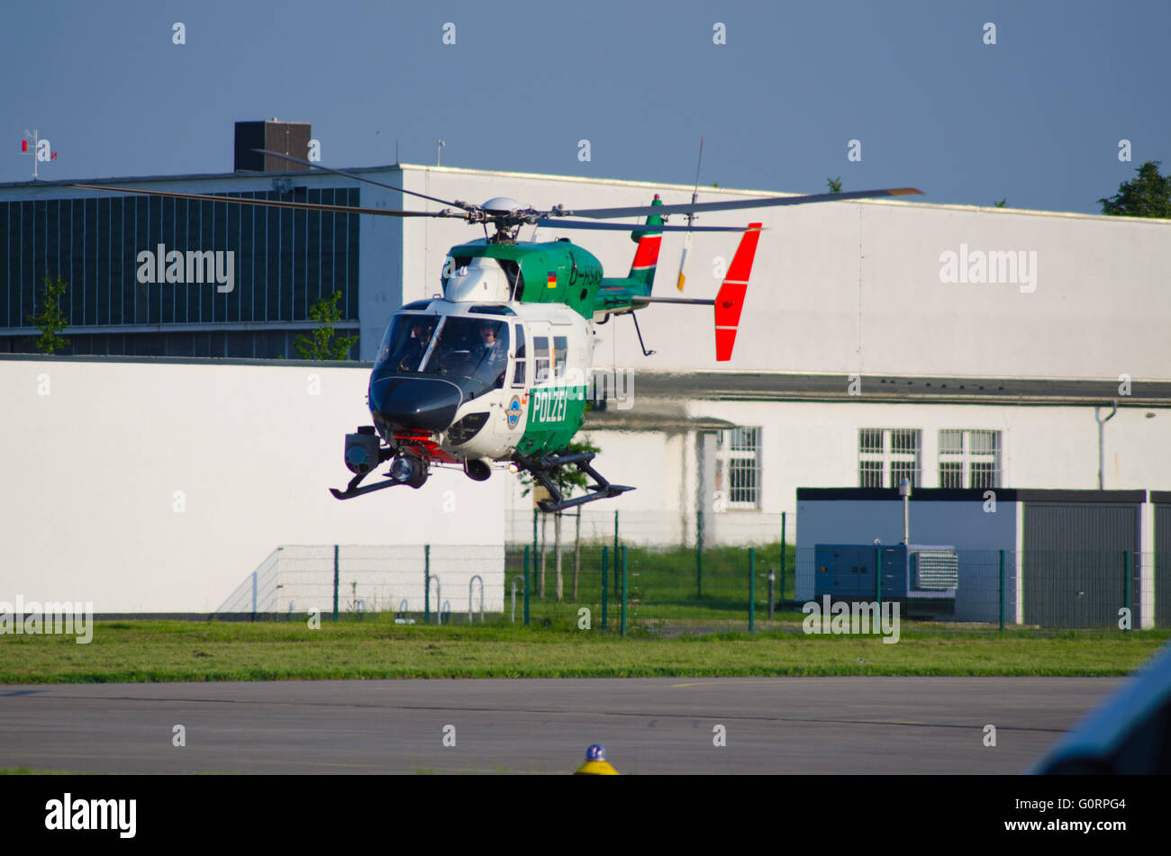 German Police Helicopter Stock Photo - Alamy