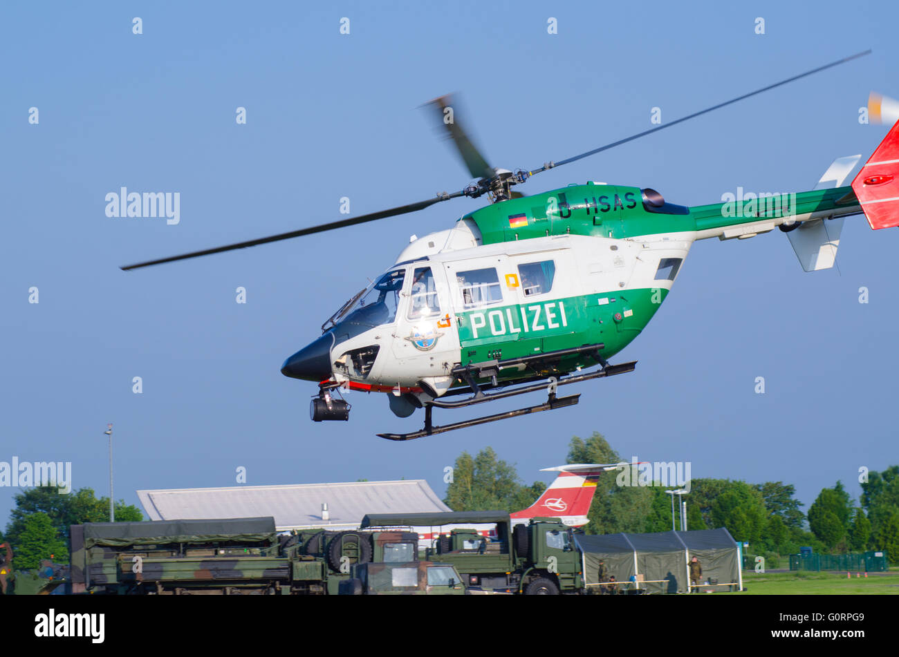 German Police Helicopter Stock Photo - Alamy