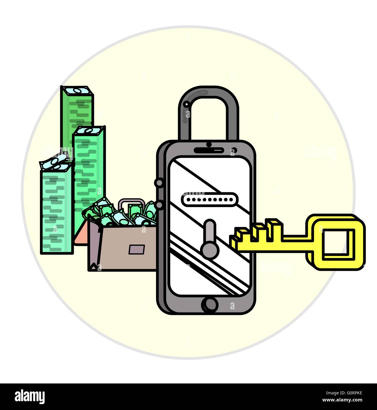 Security lock on credit Stock Vector Images - Alamy