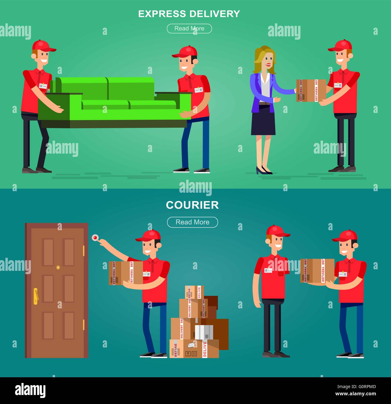 Funny pizza delivery boy Stock Vector Image & Art - Alamy