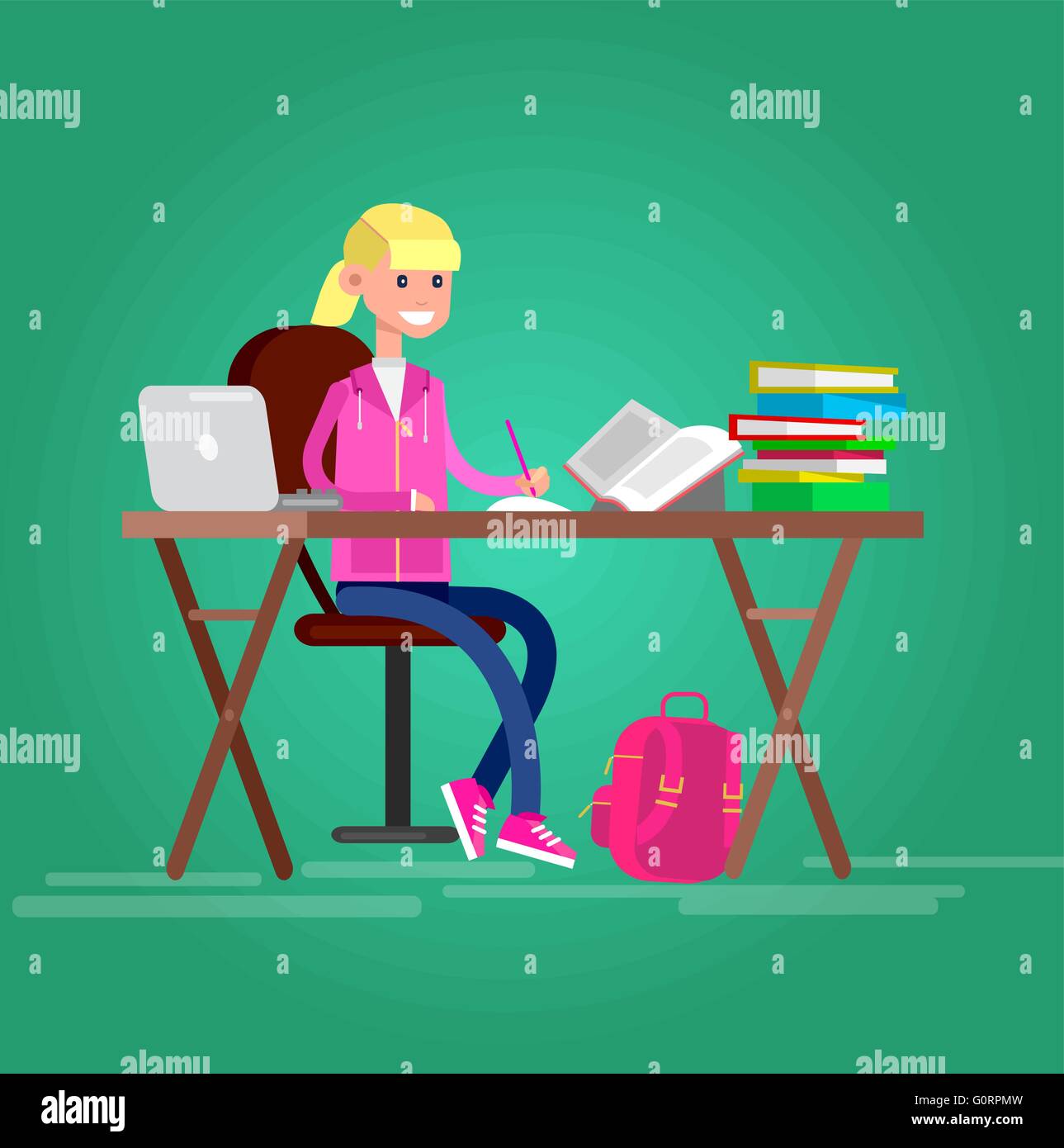 Teacher computer support Stock Vector Images - Alamy