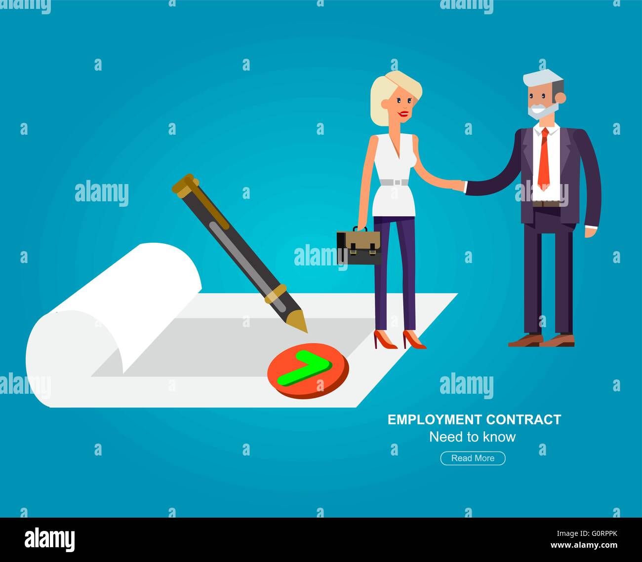Employment contract cartoon hi-res stock photography and images - Alamy