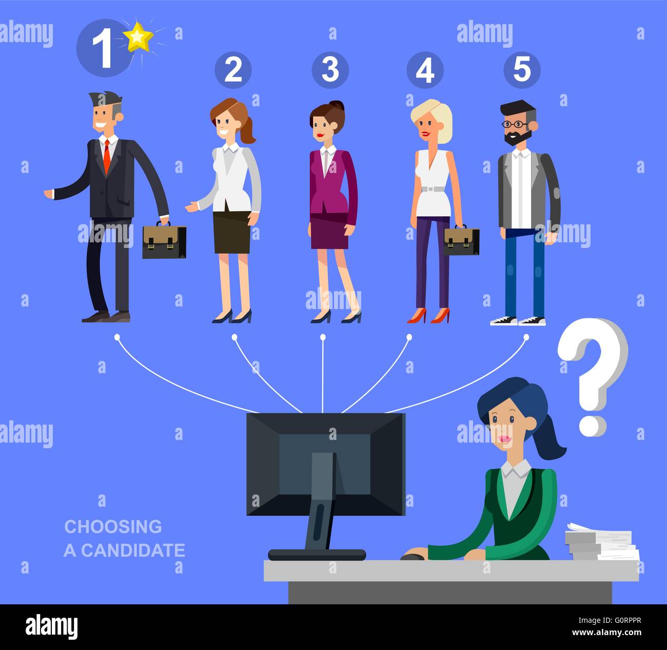 Recruiting process flat concept hi-res stock photography and images - Alamy