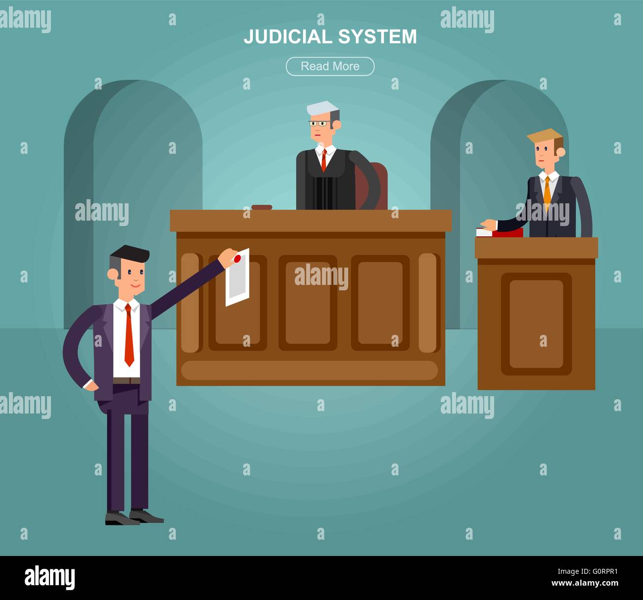 Law horizontal banner set with judical system elements isolated vector ...