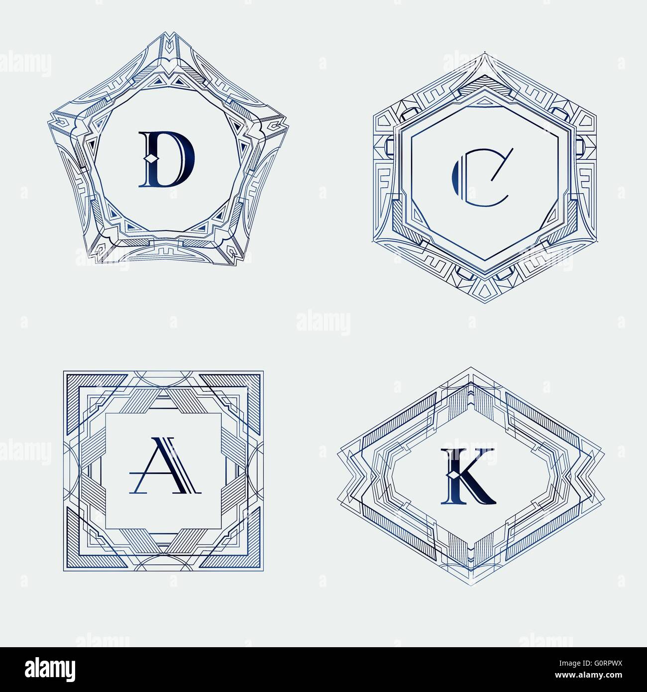 Monogram logo template Stock Vector Image & Art - Alamy