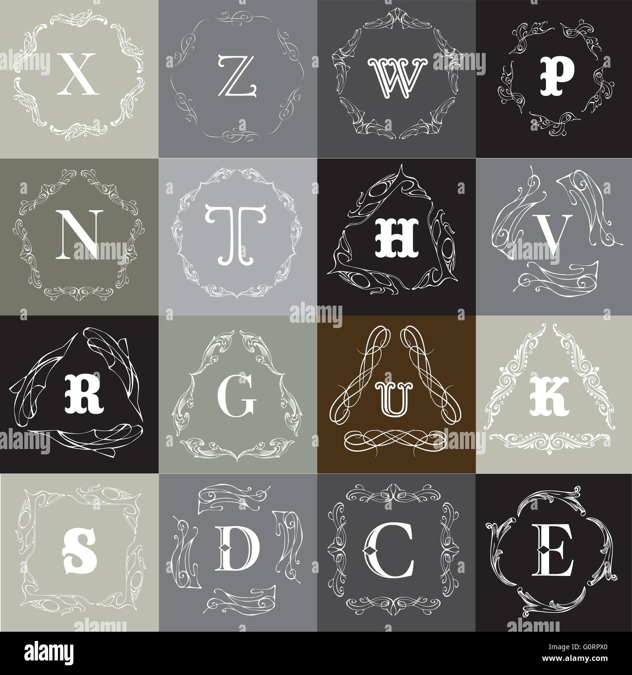 Monogram logo template Stock Vector Image & Art - Alamy