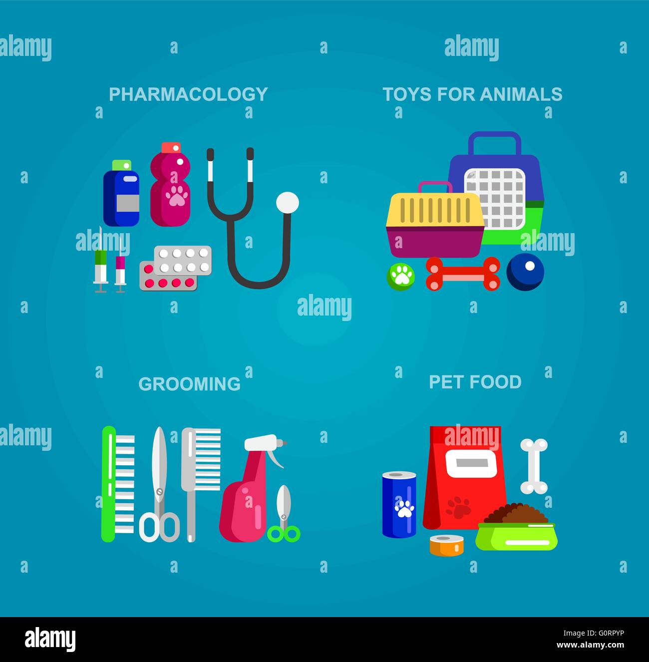 Pet feed store Stock Vector Images - Alamy
