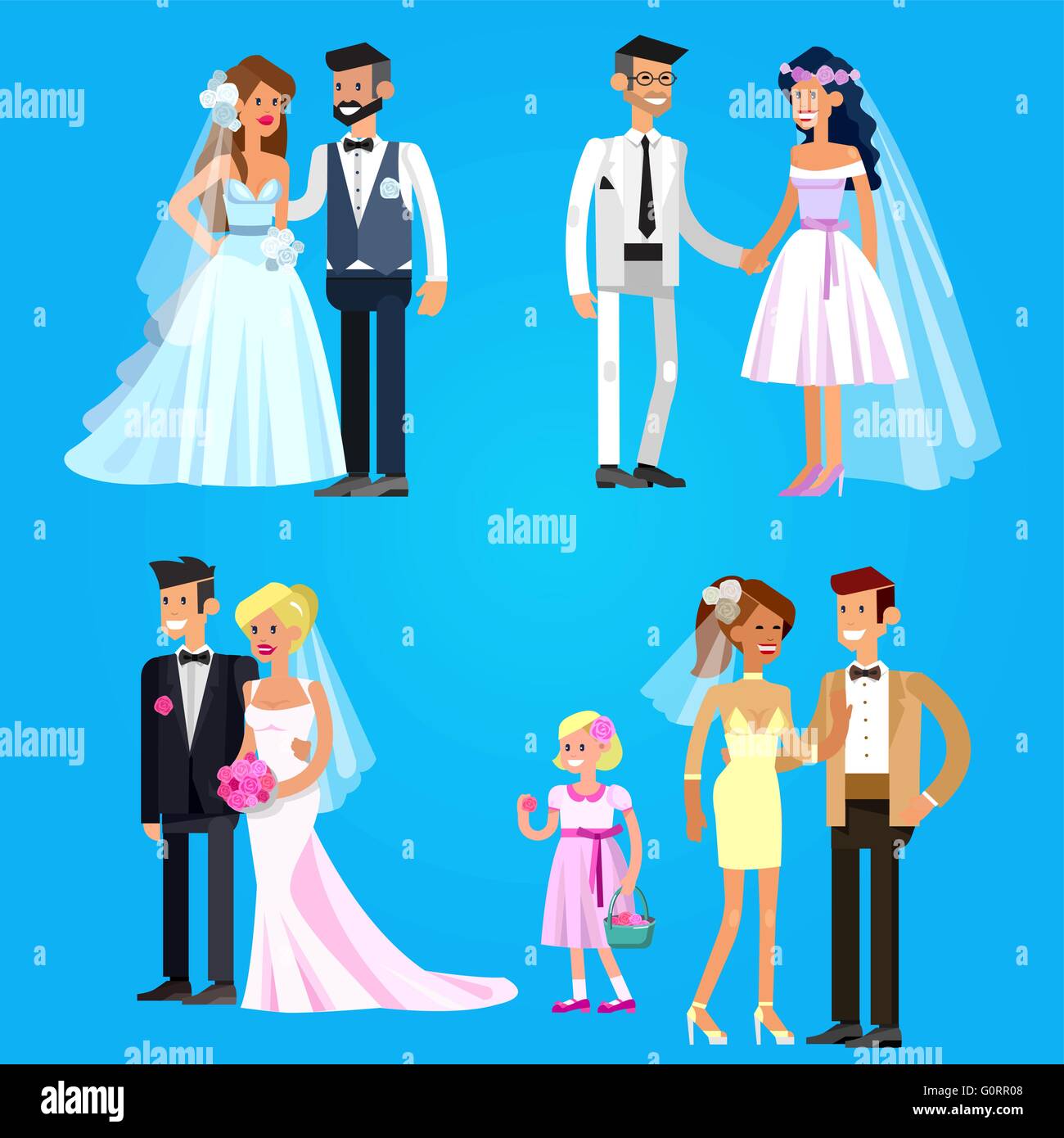 Funny man woman couple Stock Vector Images - Alamy