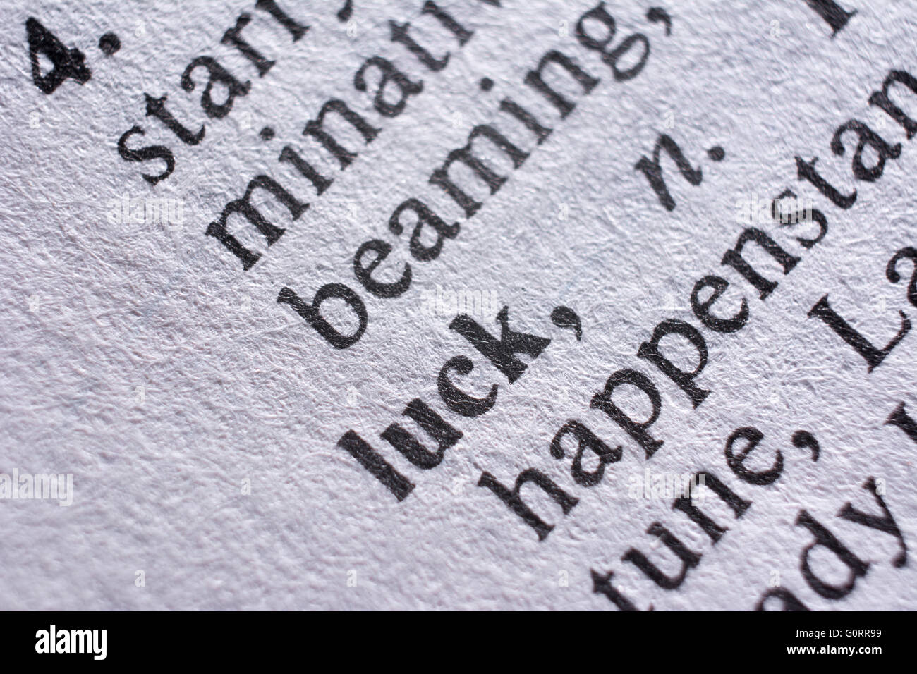 Luck definition hi-res stock photography and images - Alamy