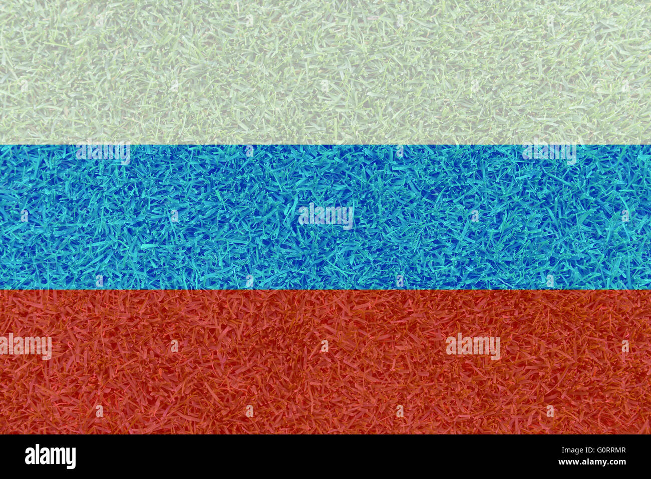 Football field textured by Russia national flag on euro 2016 Stock ...