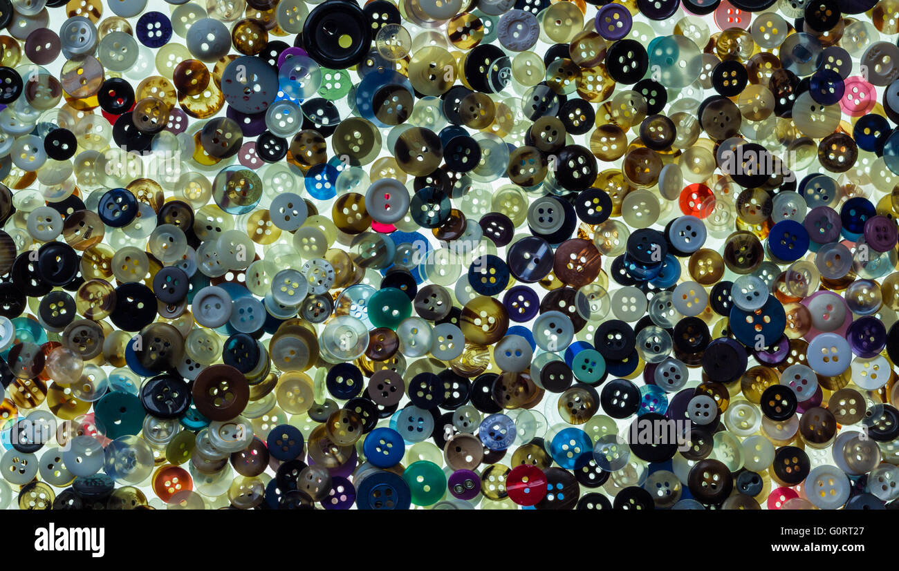 Mixture of Colorful and different size buttons Stock Photo - Alamy