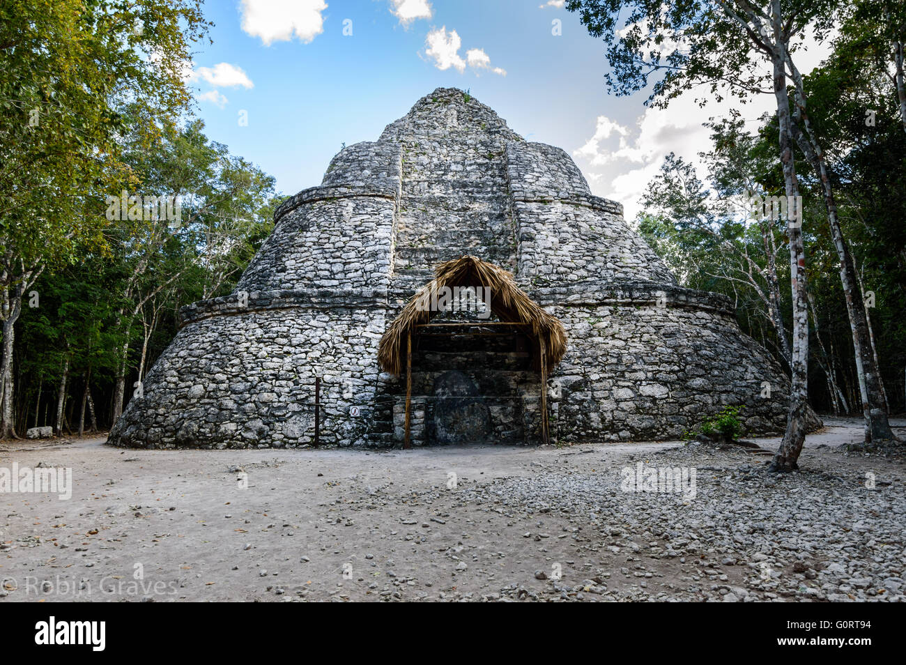 One of the ruined pyramids of Coba, Quintana Roo, Mexico Stock Photo ...