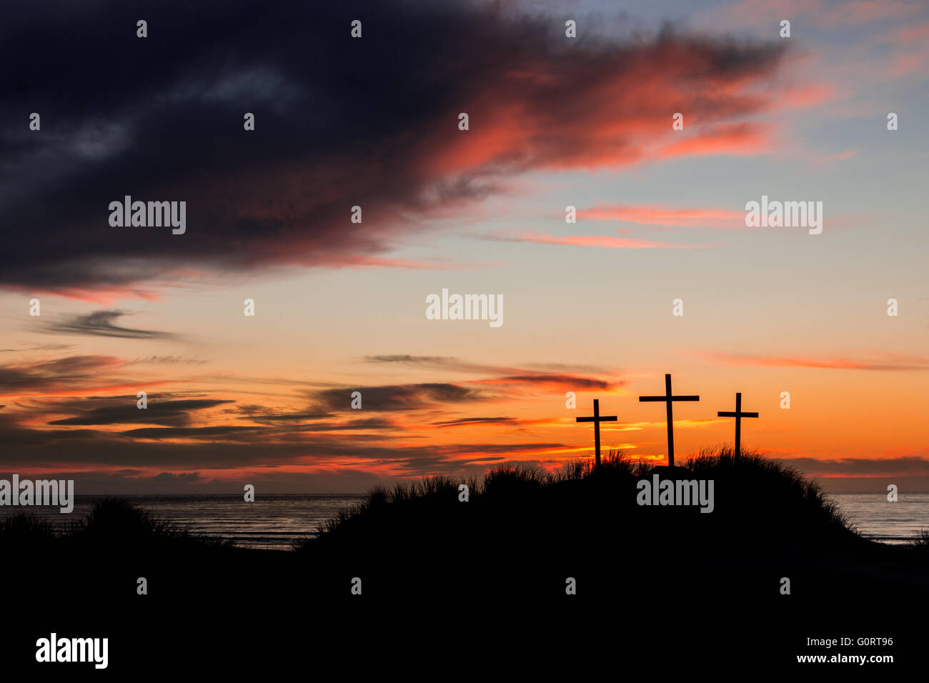 Three crosses beach hi-res stock photography and images - Alamy