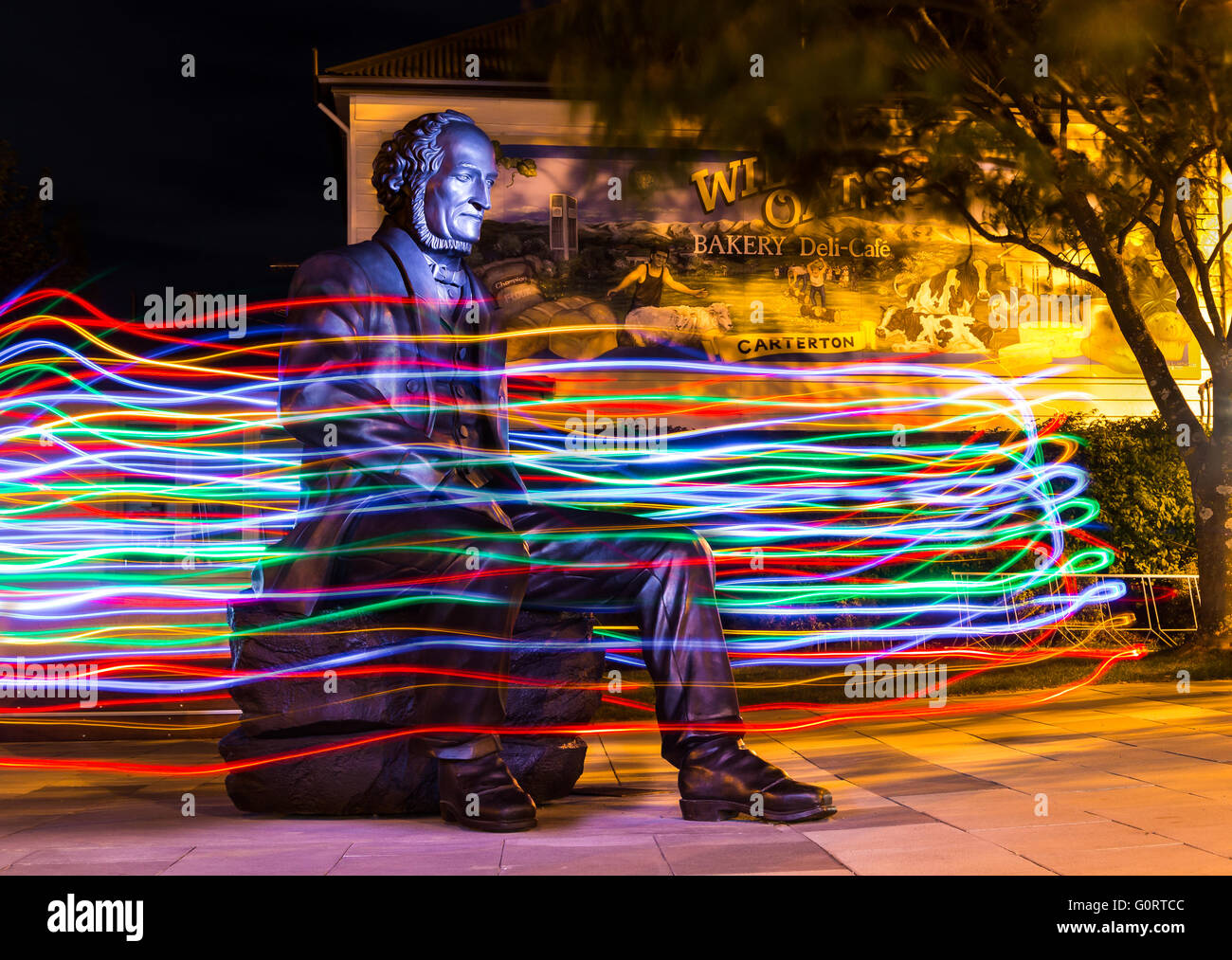Statue of Charles Rooking Carter, the founder of the Carterton, New ...