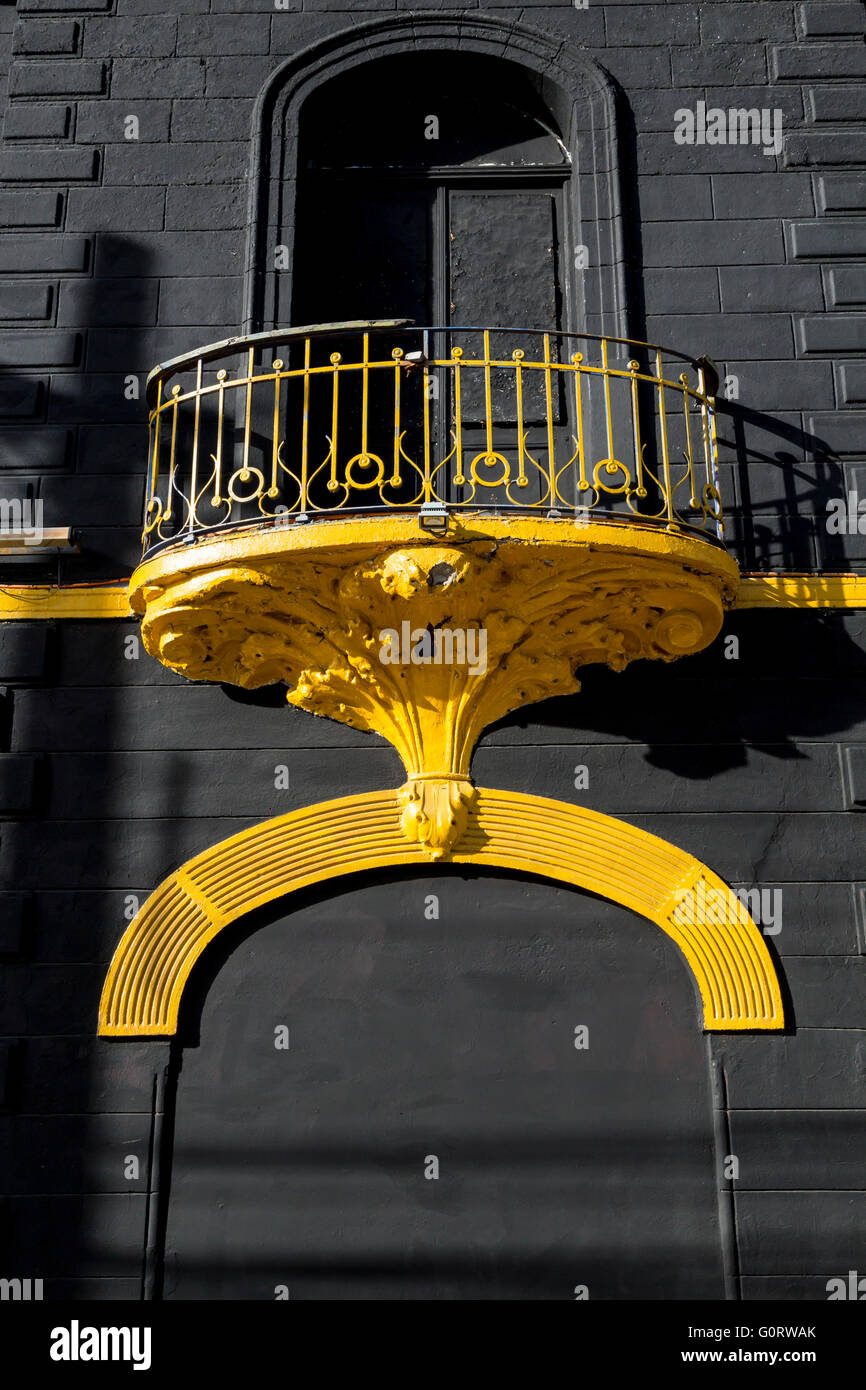 Decorative balconies in Punta Arenas, Chile, South America Stock Photo ...