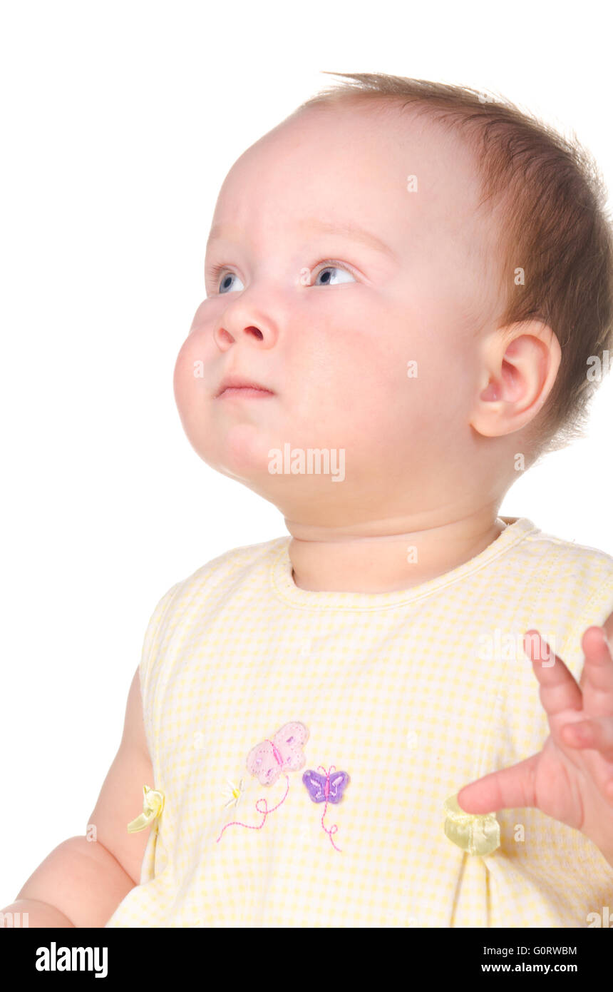 little baby is thinking Stock Photo - Alamy