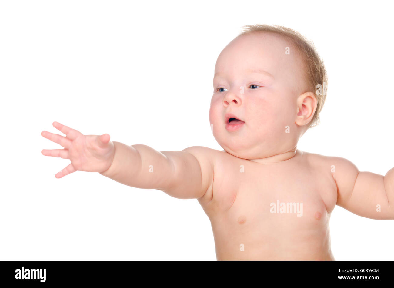 baby is reaching out something Stock Photo - Alamy
