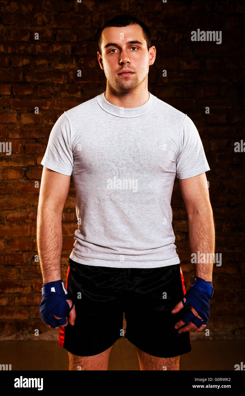 Portrait angry muscular mma fighter hi-res stock photography and images ...
