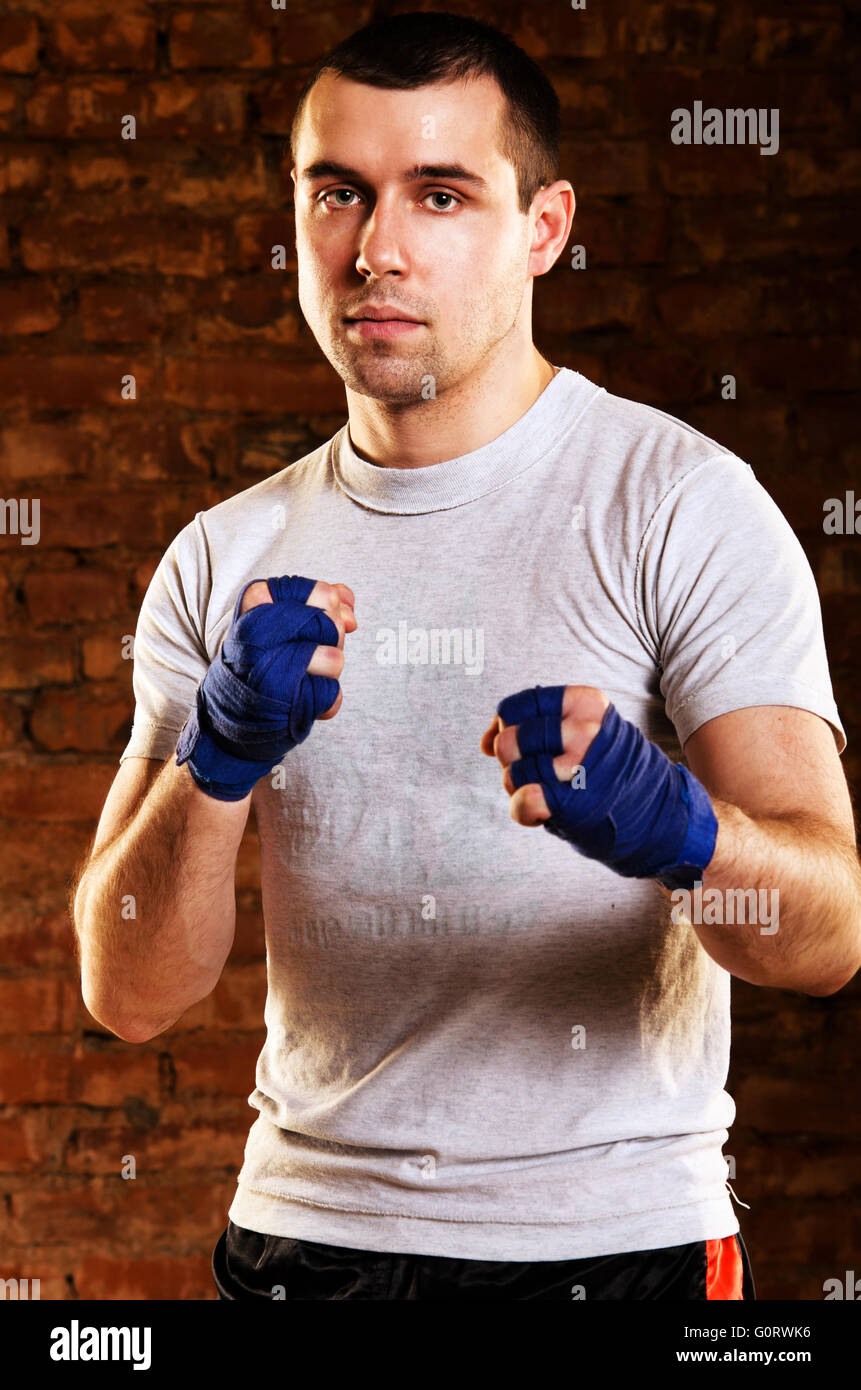 Portrait angry muscular mma fighter hi-res stock photography and images ...