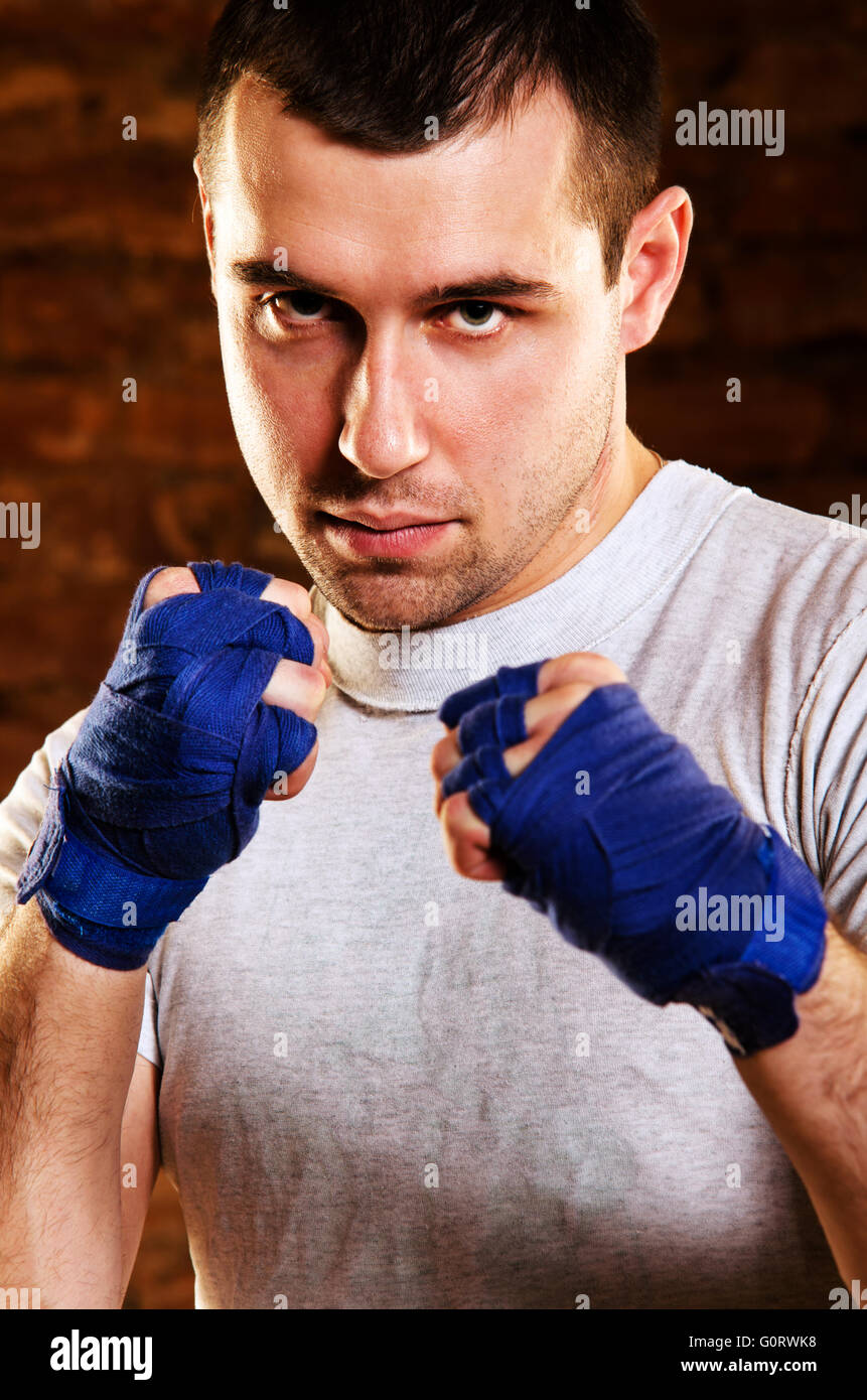 Portrait angry muscular mma fighter hi-res stock photography and images ...
