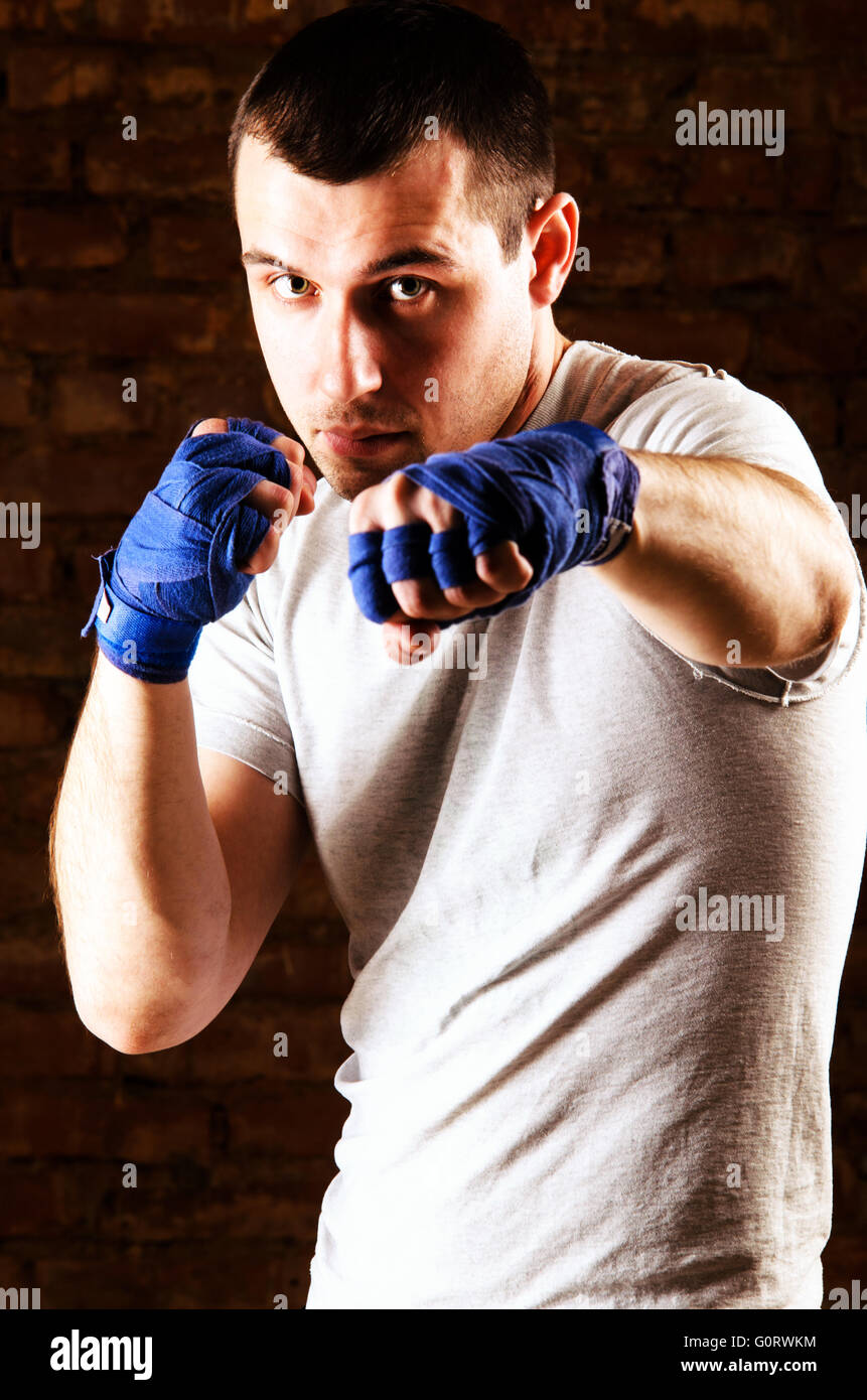 Close up angry male boxer hi-res stock photography and images - Alamy