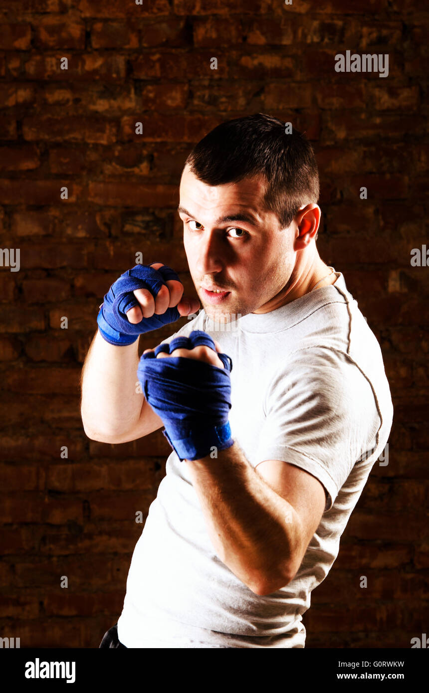 Portrait angry muscular mma fighter hi-res stock photography and images ...