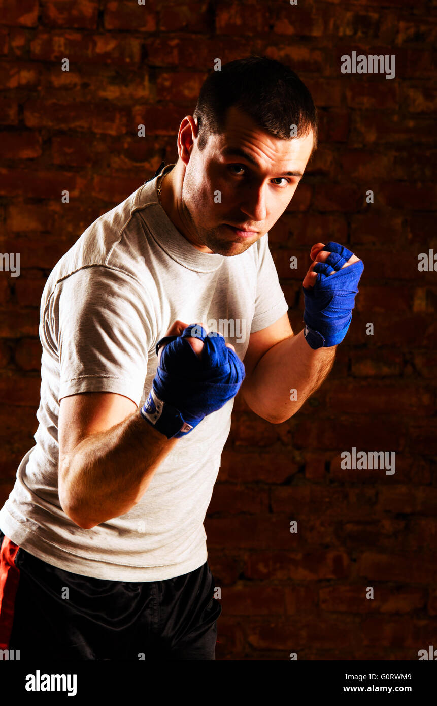 Portrait angry muscular mma fighter hi-res stock photography and images ...