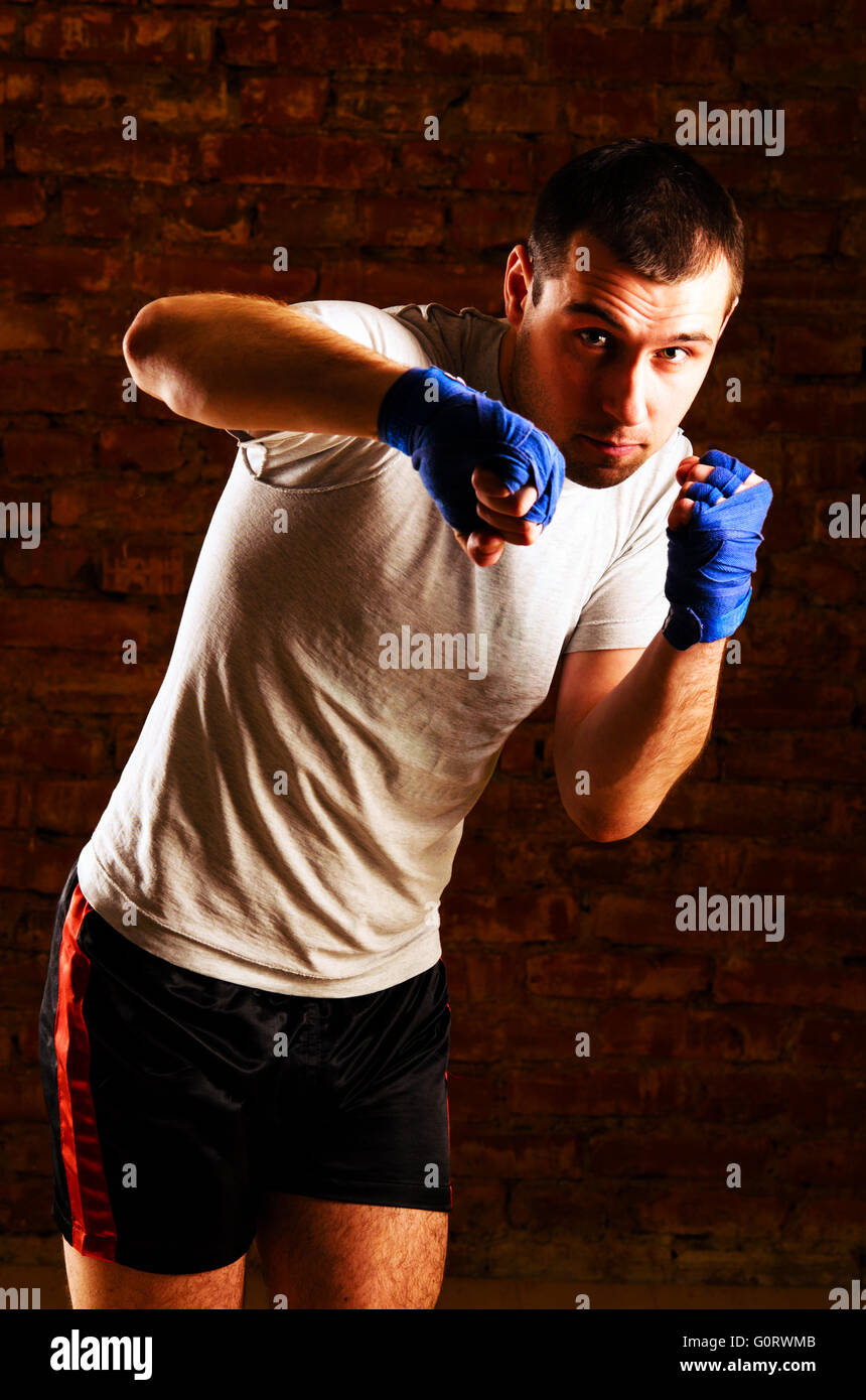 Portrait angry muscular mma fighter hi-res stock photography and images ...