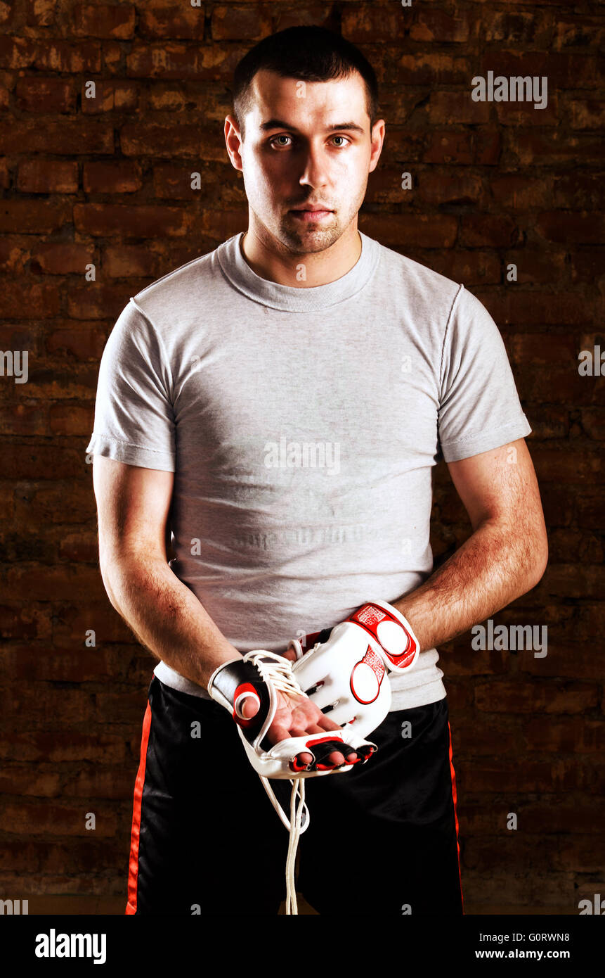 Portrait angry muscular mma fighter hi-res stock photography and images ...