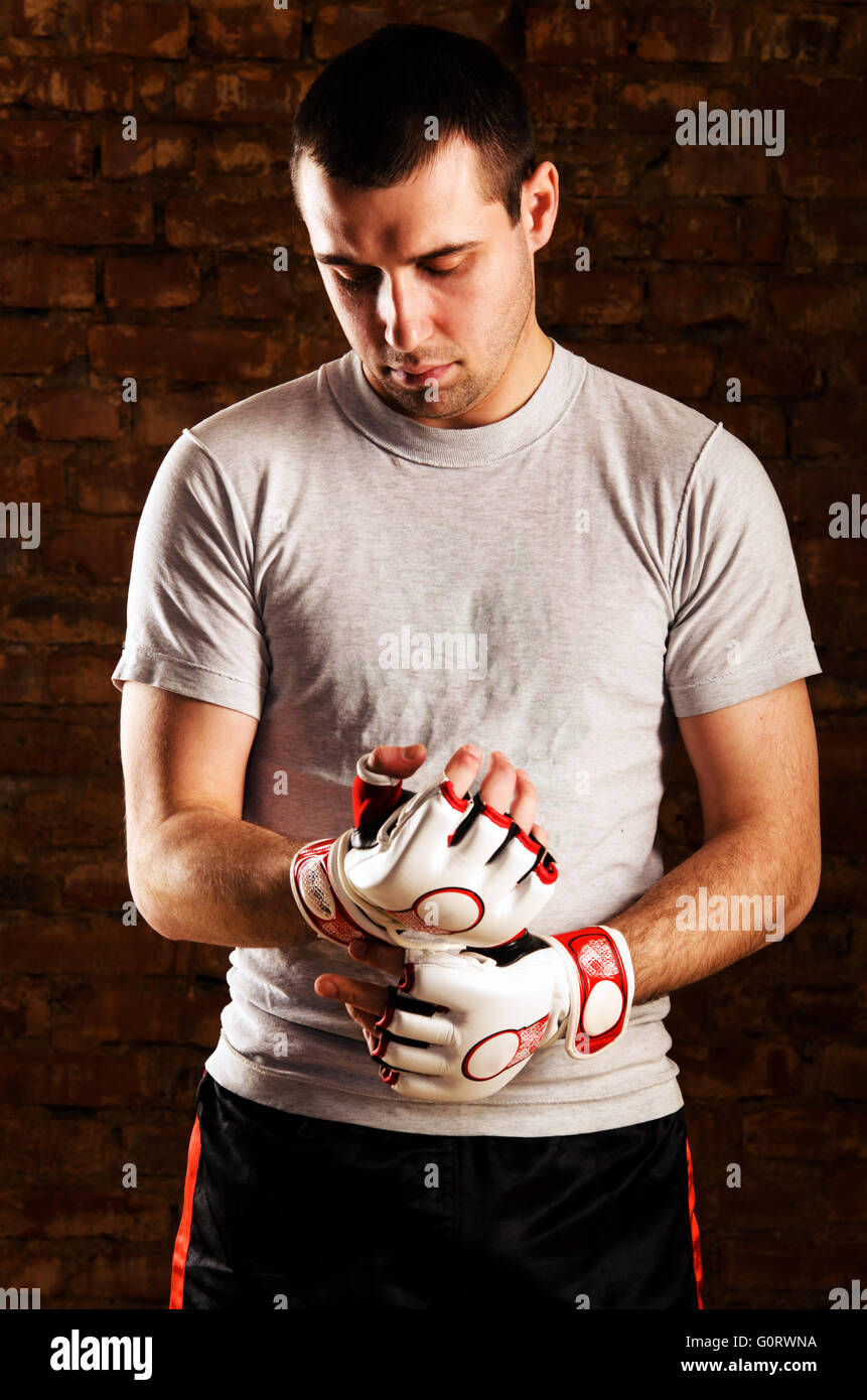 Portrait angry muscular mma fighter hi-res stock photography and images ...