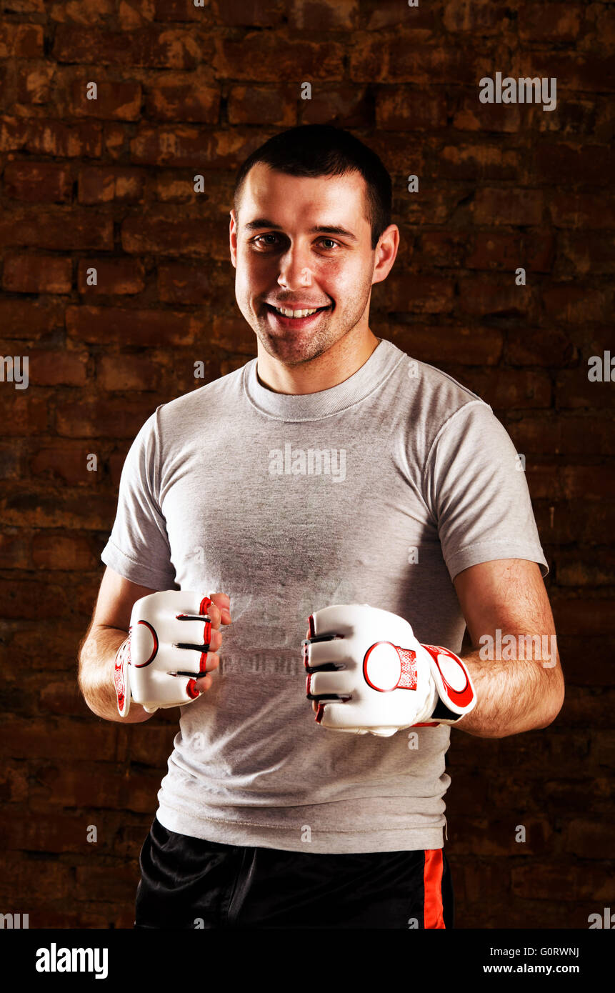Portrait angry muscular mma fighter hi-res stock photography and images ...