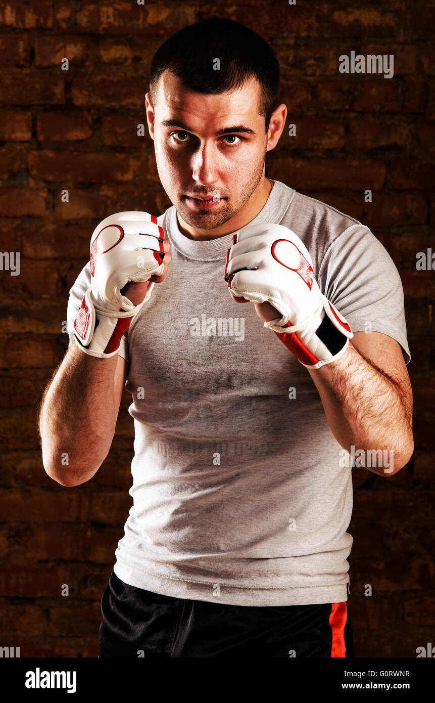 Portrait angry muscular mma fighter hi-res stock photography and images ...
