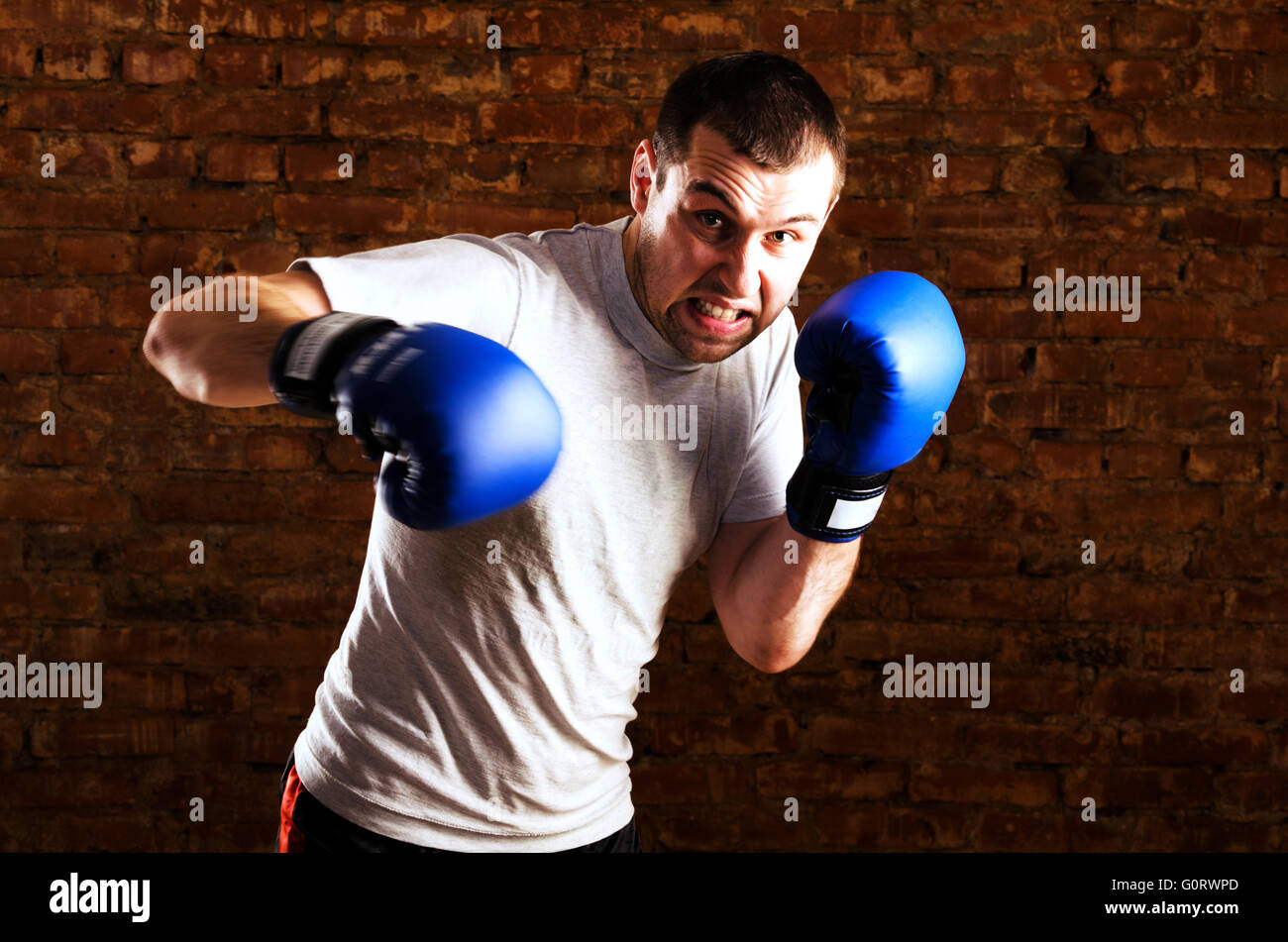 Portrait angry muscular mma fighter hi-res stock photography and images ...