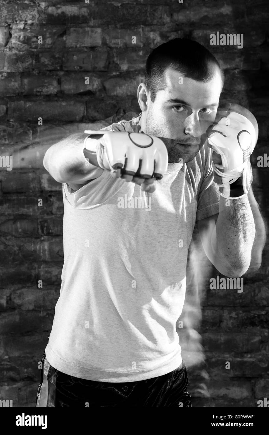 Angry men fist fight Black and White Stock Photos & Images - Alamy