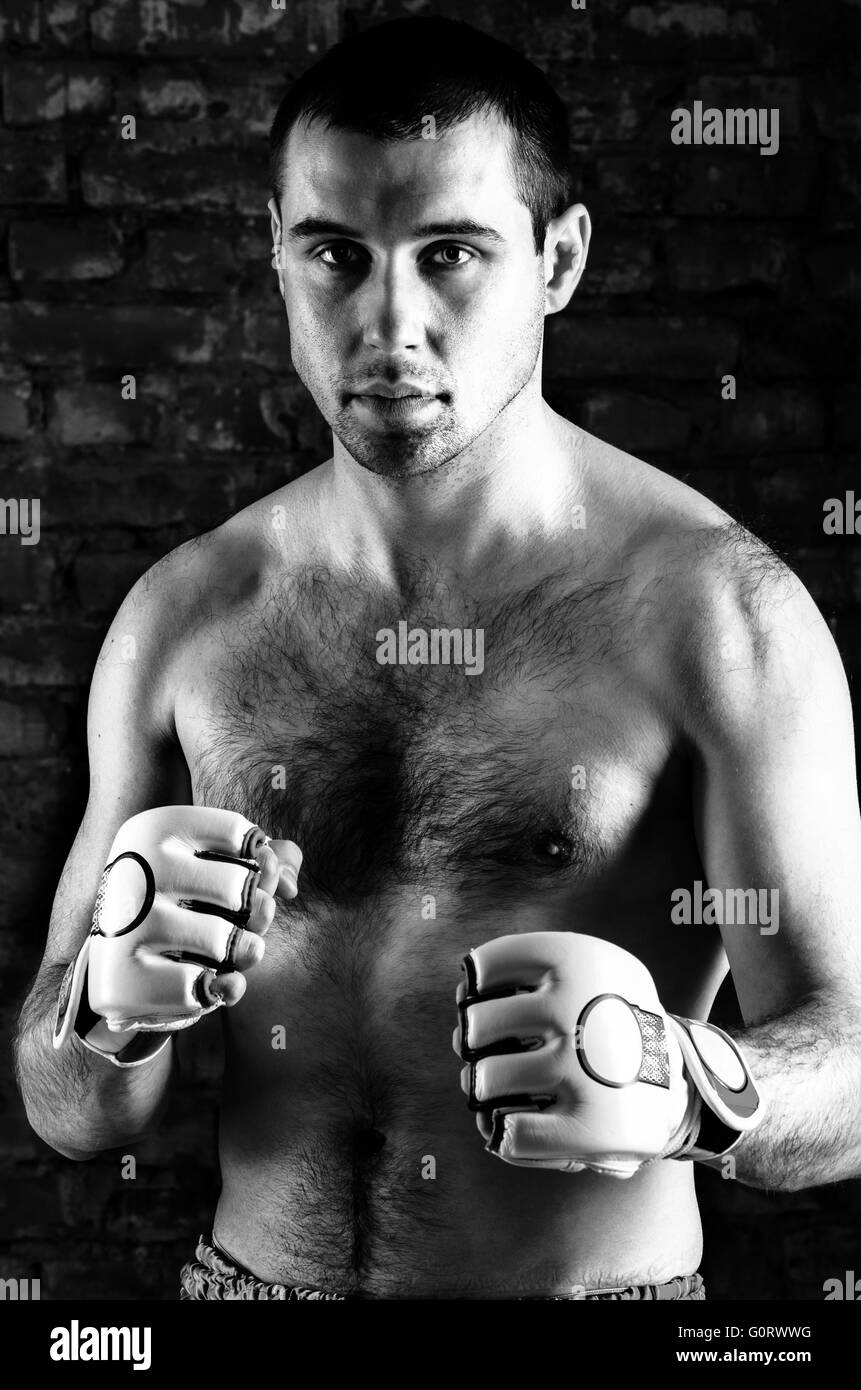 Angry men fist fight Black and White Stock Photos & Images - Alamy