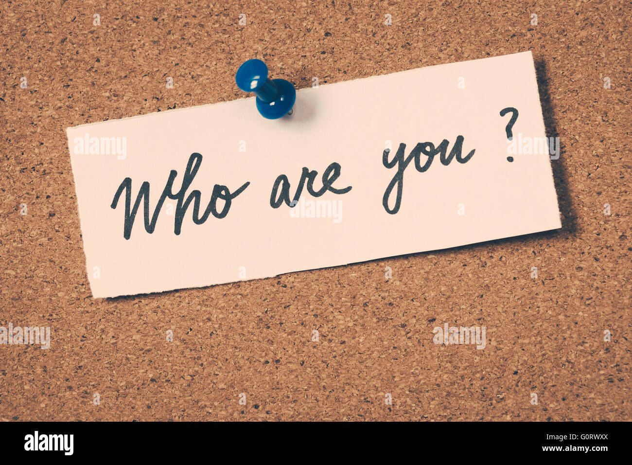 who are you Stock Photo - Alamy