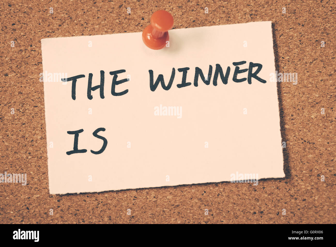 the winner is Stock Photo - Alamy