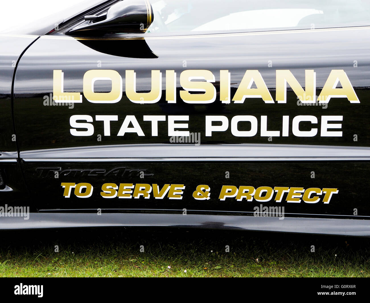 A Louisiana State Police Pontiac Firebird pursuit car seen at a classic ...
