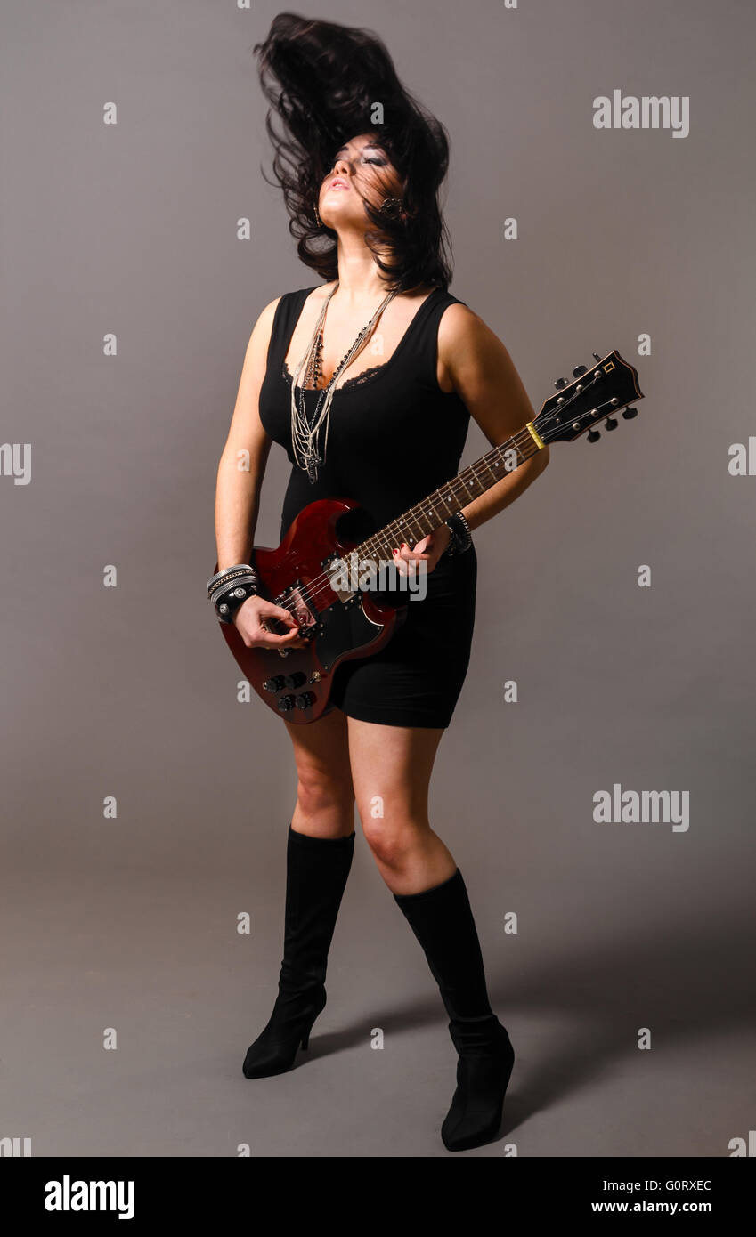electric guitar performer Stock Photo - Alamy