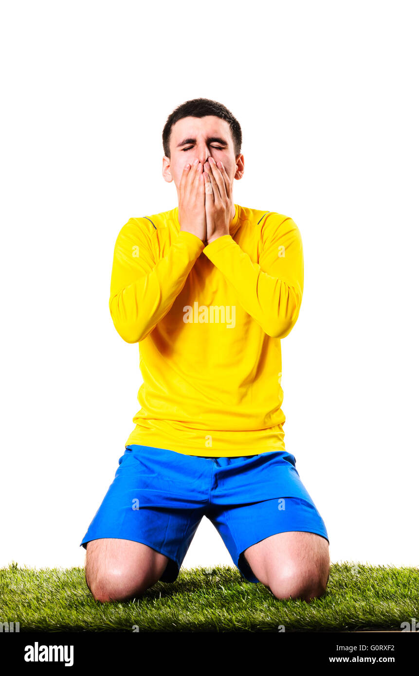 Boy Unhappy Football Player High Resolution Stock Photography and ...