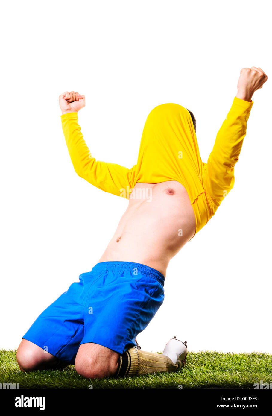 Happy soccer player hi-res stock photography and images - Alamy