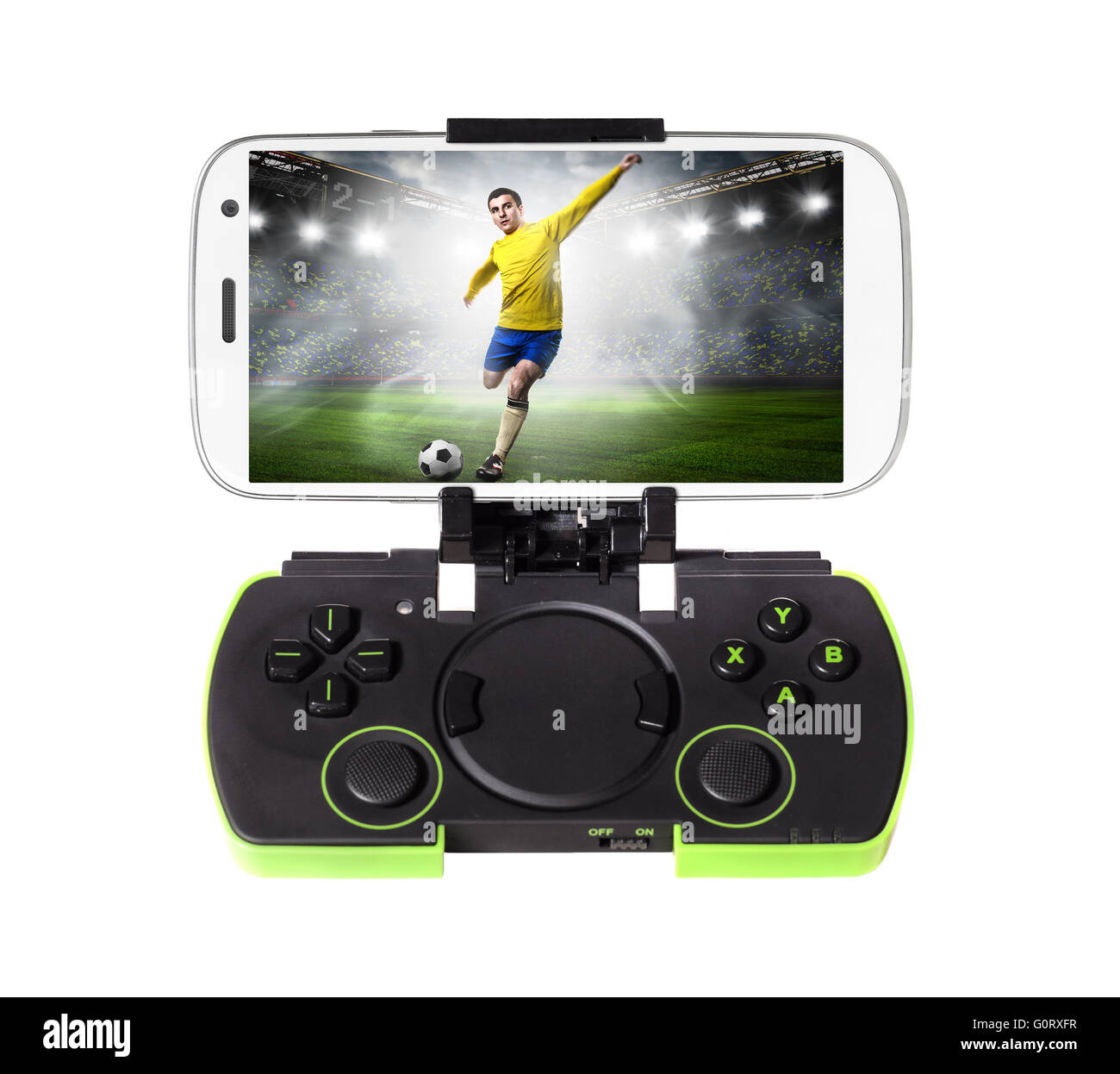 smartphone with gamepad Stock Photo - Alamy