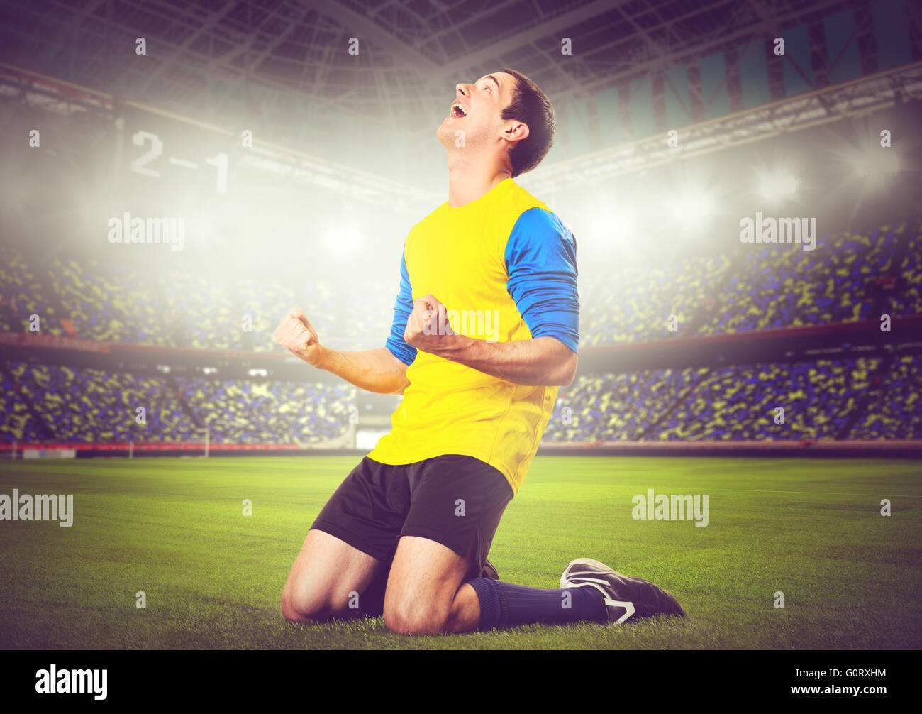 Soccer player celebrating hi-res stock photography and images - Alamy